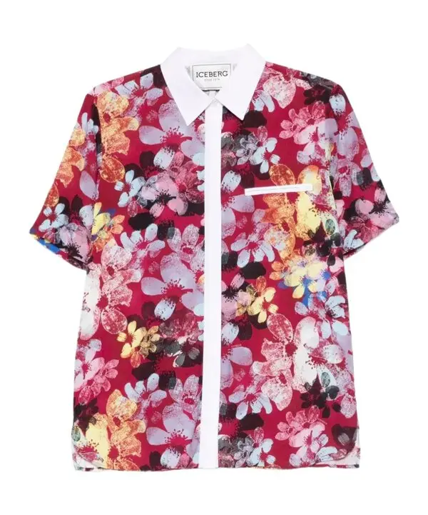 Iceberg Short-sleeved Shirt - Red