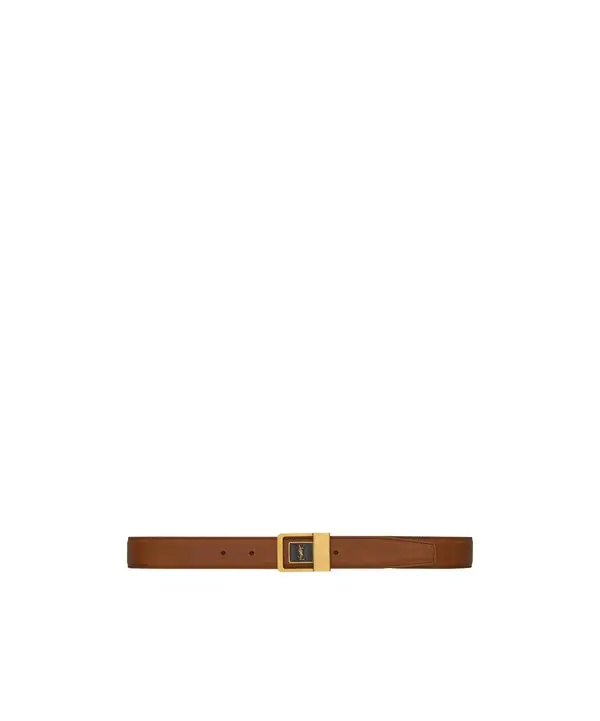Saint Laurent La 66 Buckle Belt - Brown