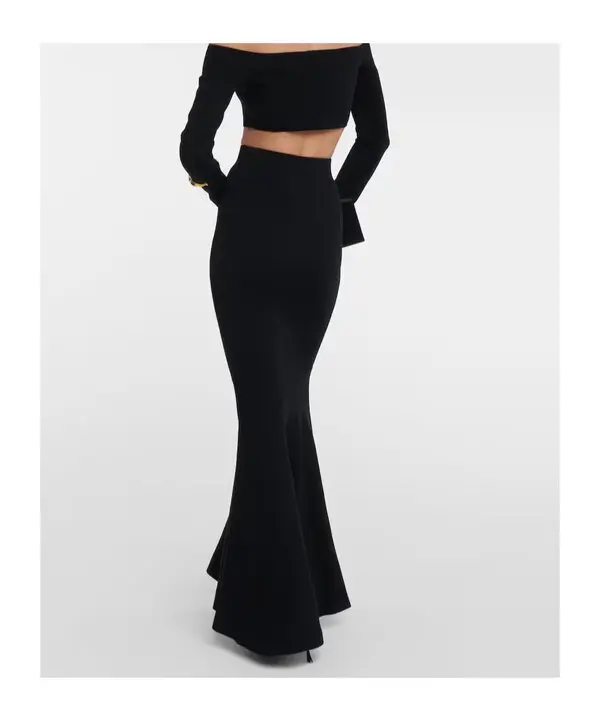 Nina Ricci High-rise Wool-blend Maxi Skirt