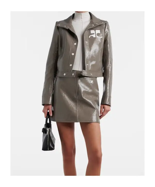 COURREGES Logo Cropped Jacket