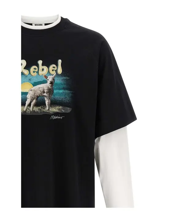 Moschino Double Layer 'rebel' T-shirt
