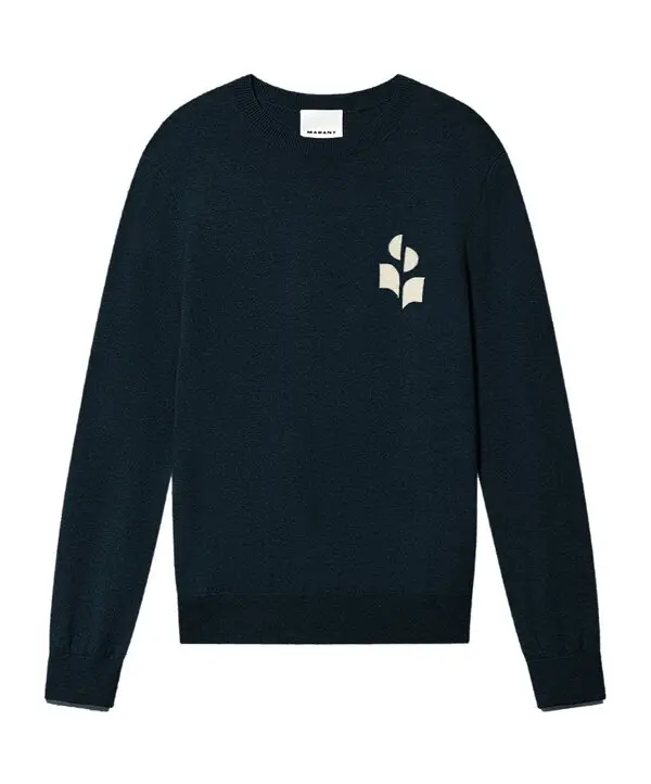 Isabel Marant Étoile Crew Neck Sweater With Graphic Print - Black