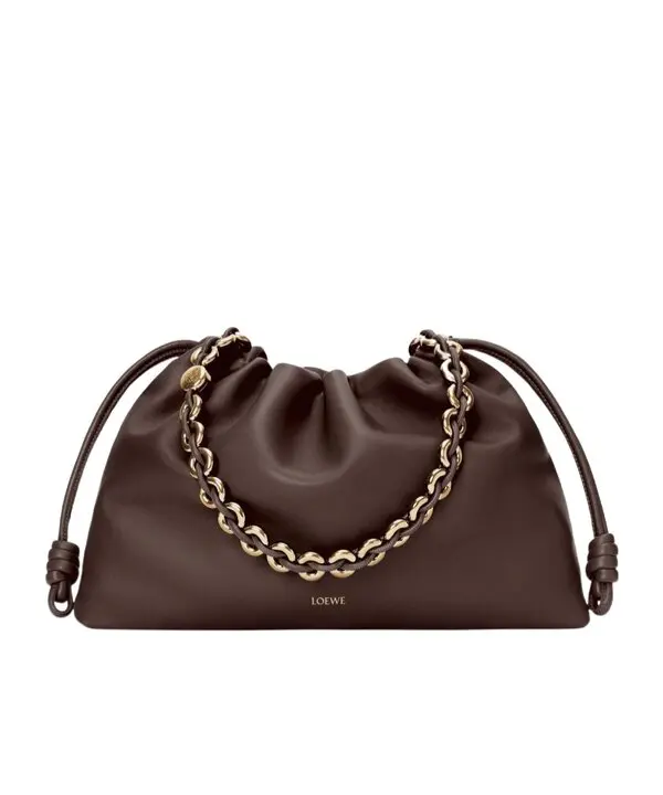 Loewe Large Flamenco Soft Nappa Lamb Leather Purse - Brown