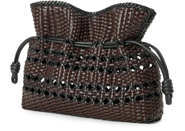 Loewe Medium Flamenco Woven Nappa Leather Clutch