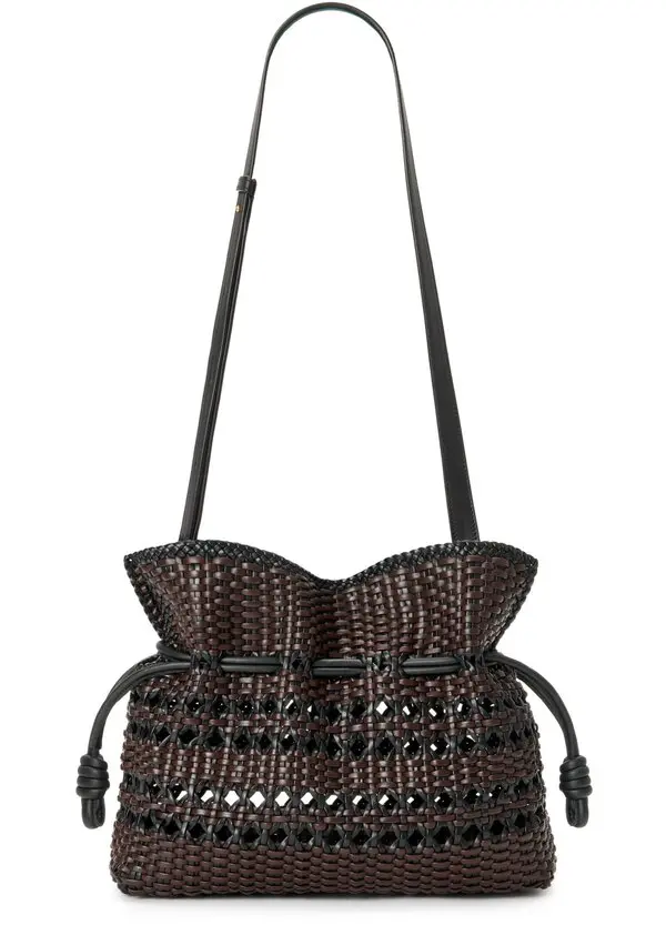 Loewe Medium Flamenco Woven Nappa Leather Clutch