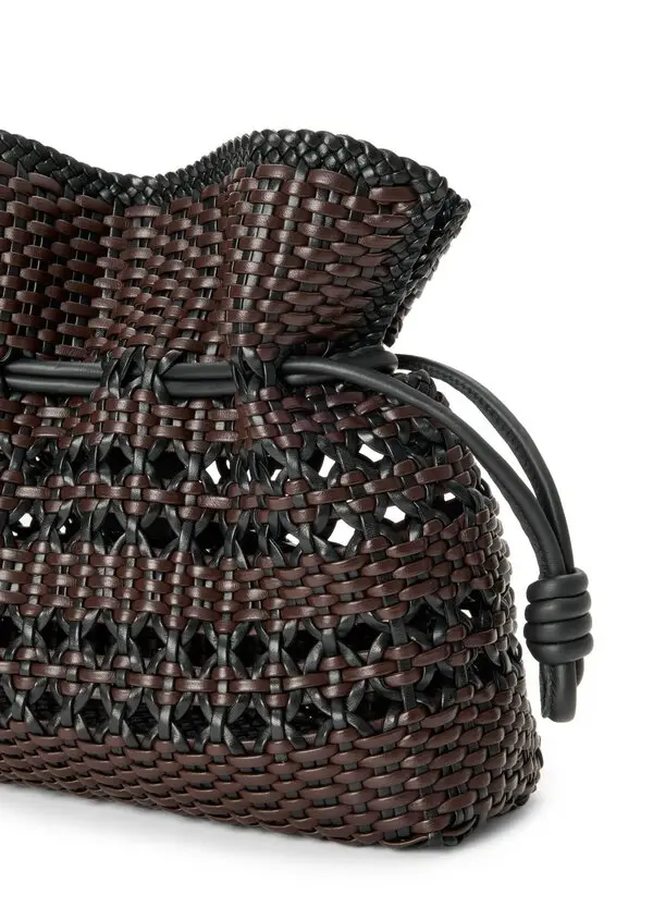 Loewe Medium Flamenco Woven Nappa Leather Clutch