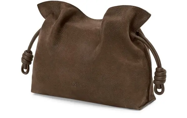 Loewe Medium Flamenco Clutch In Grained Nubuck