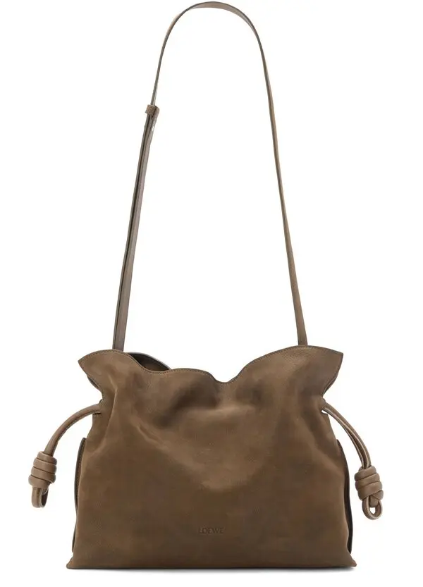 Loewe Medium Flamenco Clutch In Grained Nubuck