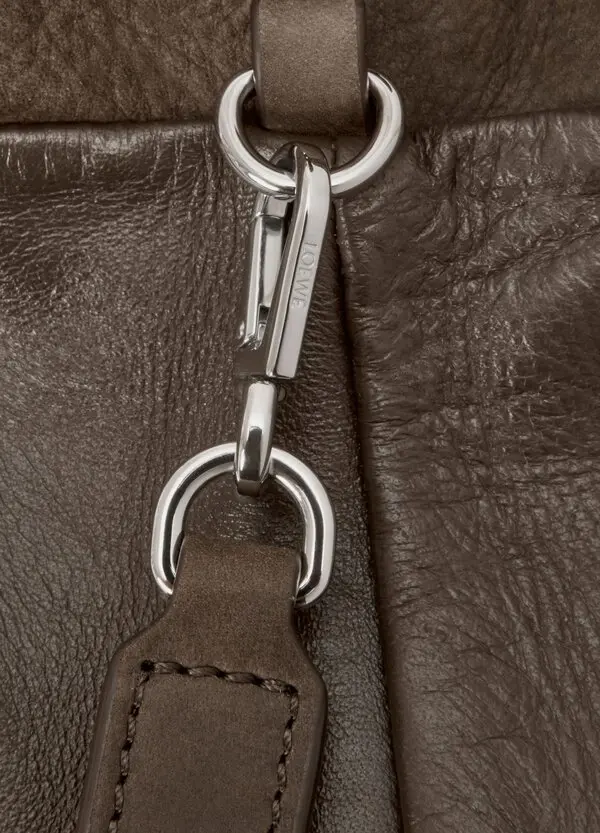 Loewe Medium Flamenco Clutch In Grained Nubuck