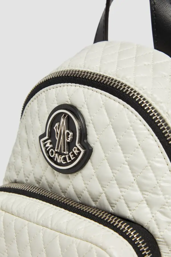 Moncler Quilted Cross Body Bag - White