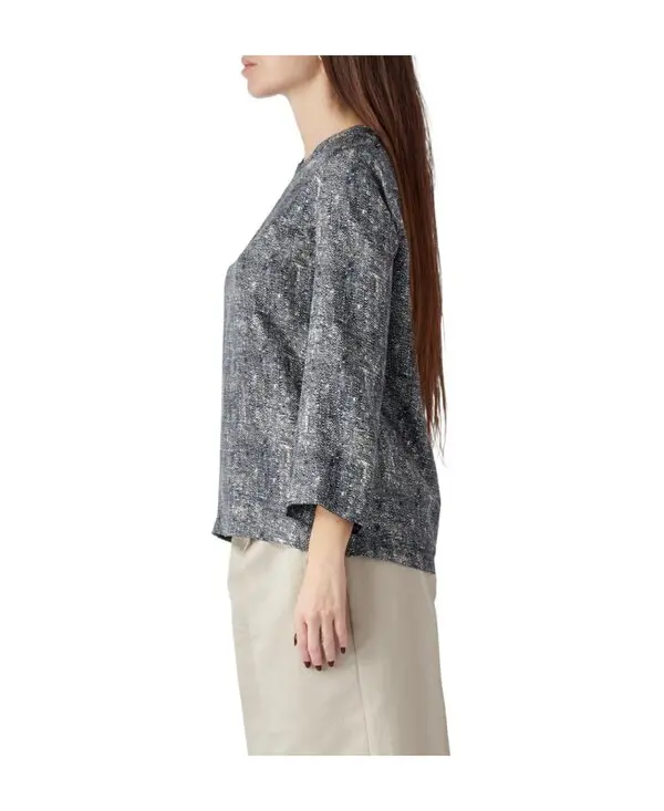 Max Mara Speckled-print Silk Blouse