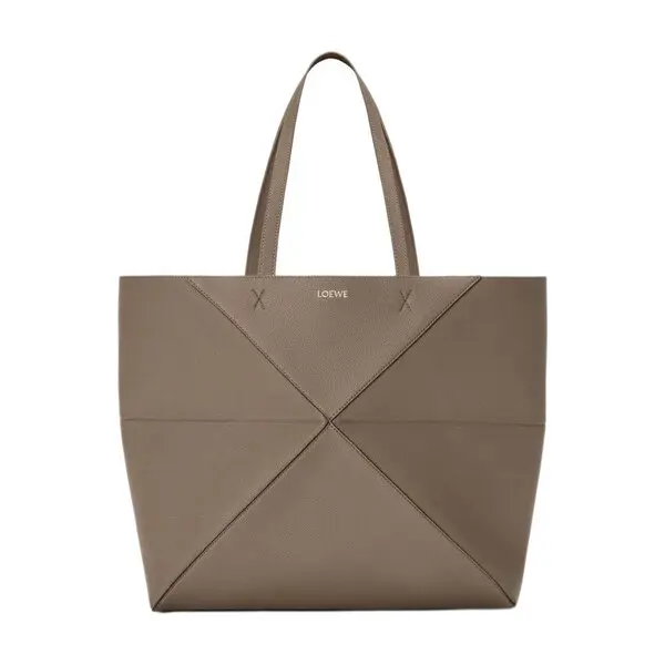 Loewe Large Puzzle Fold Tote Bag - Brown