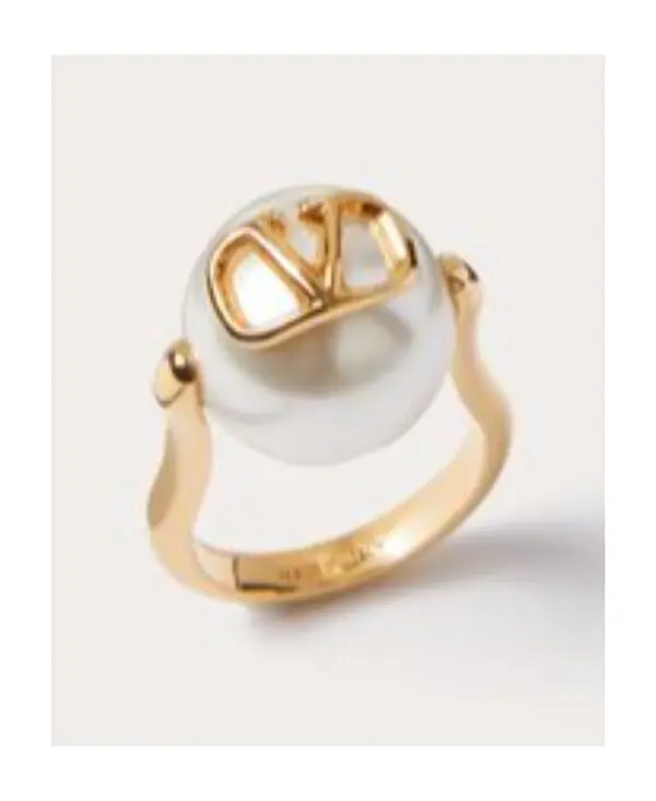 Valentino Garavani Vlogo Signature Faux-pearl Ring