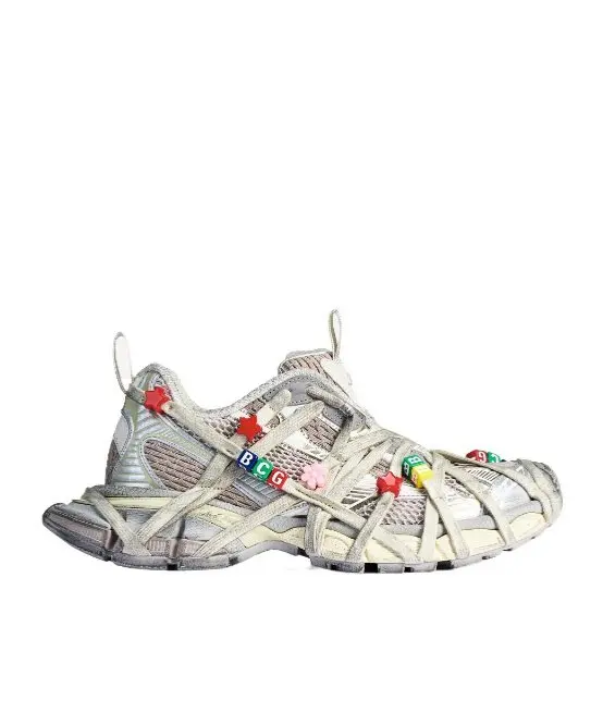 Balenciaga 3xl Extreme Lace Sneaker In Eggshell/multicolor - Eggshell Color/multicolour