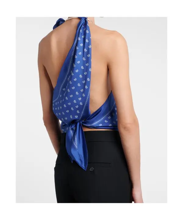 Christopher Esber Asymmetrical Print Top