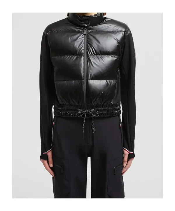 Moncler Padded Zip-up Jersey Cardigan