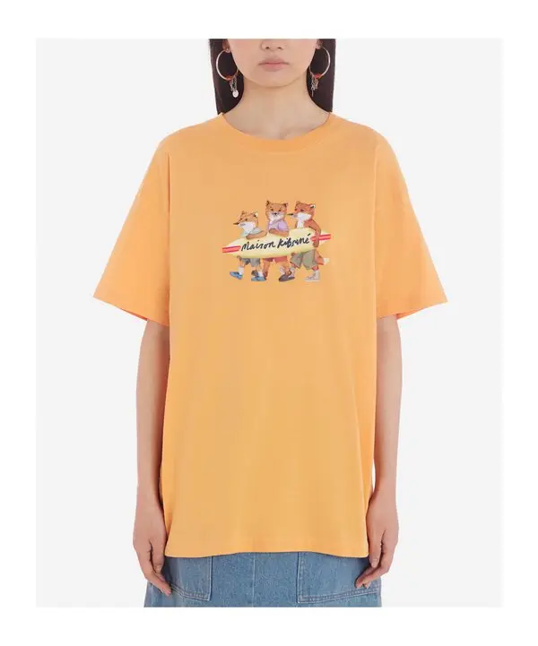 Maison Kitsuné Crewneck T-shirt With Fox Print