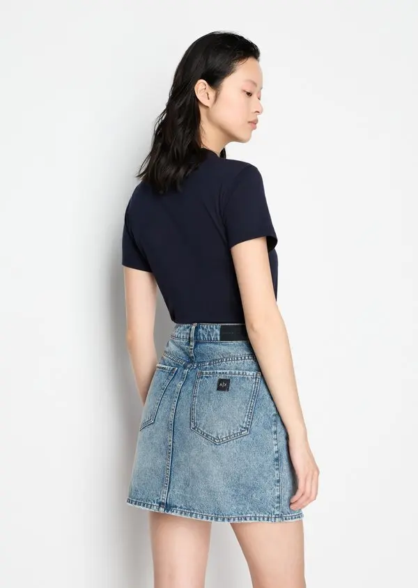 Armani Exchange High-waisted Denim Skirt