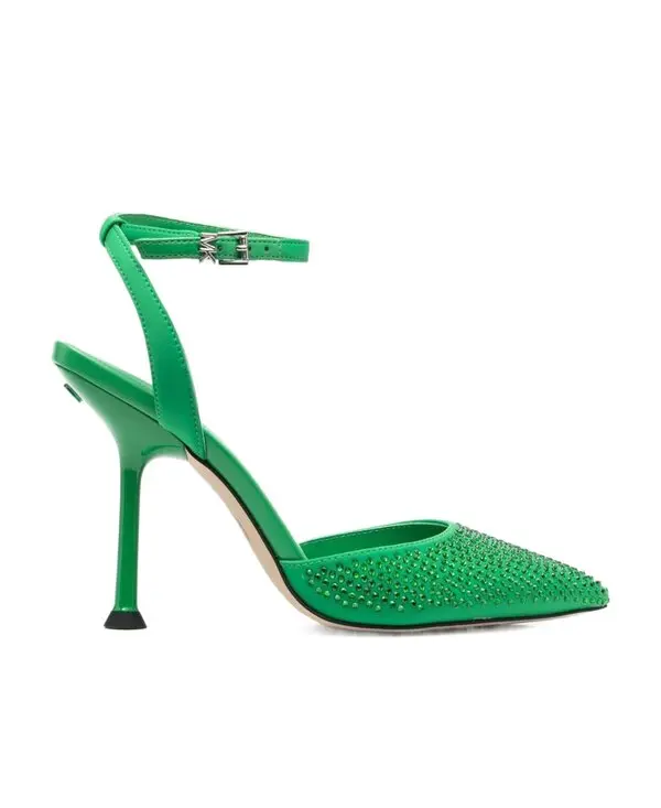 Michael Kors Embellished Pointed Toe Pumps - Green