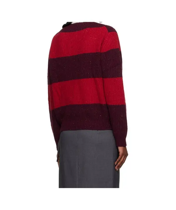 DUNST Ribbed Striped Polo Knitwear