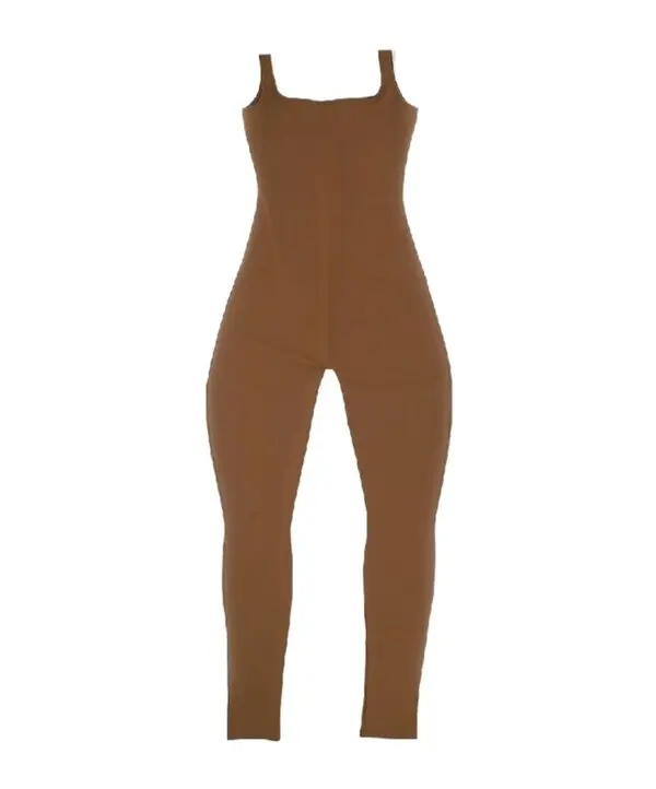 ENTIRE STUDIOS Square Neck Fitted Jumpsuit - Brown