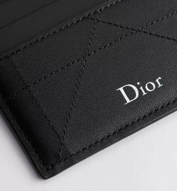 Dior Card Holder In Calfskin