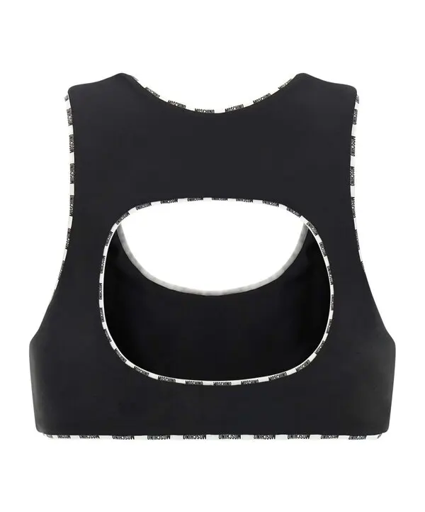 Moschino Crew-neck Sports Tank Top With Cut-out Detail