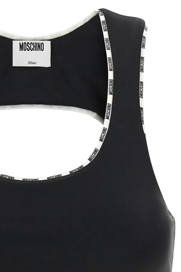 Moschino Crew-neck Sports Tank Top With Cut-out Detail