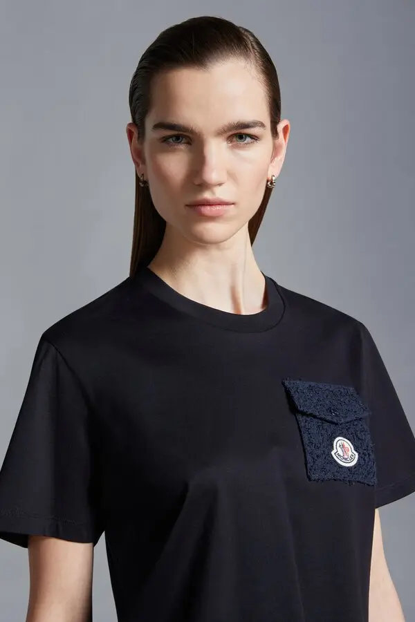 Moncler Tweed Pocket Crewneck T-shirt
