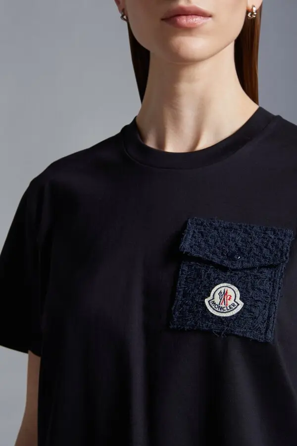 Moncler Tweed Pocket Crewneck T-shirt