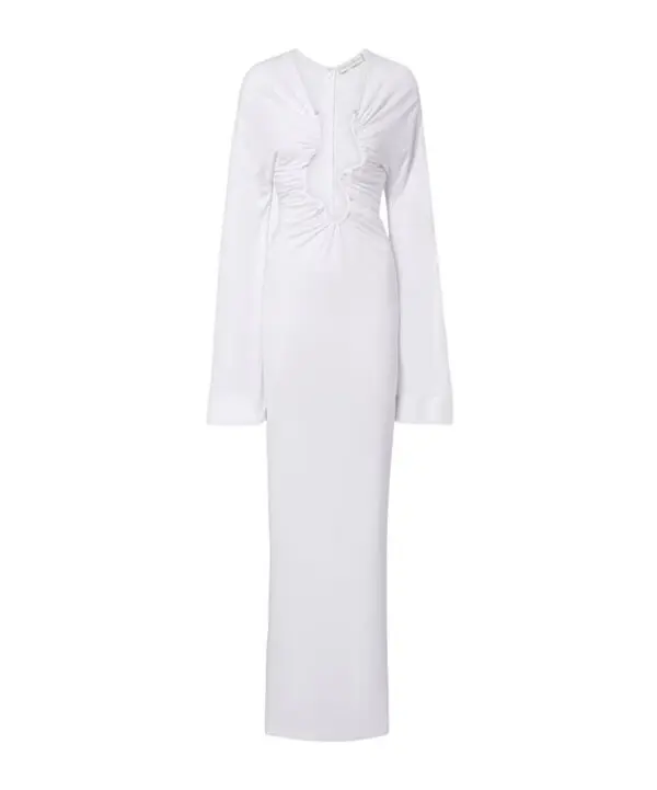 Christopher Esber Salacia Ruched Maxi Dress - White