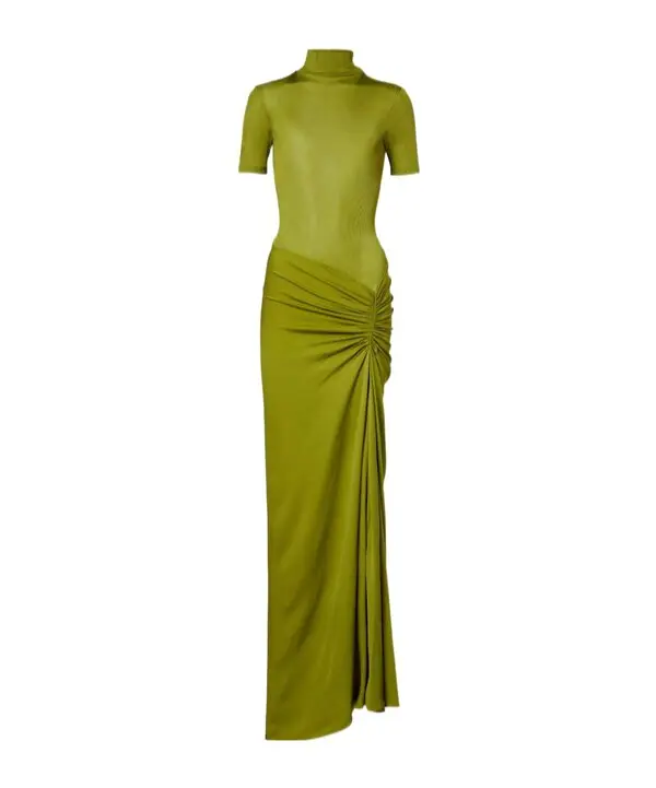 Christopher Esber Pleated Detail Dress - Green