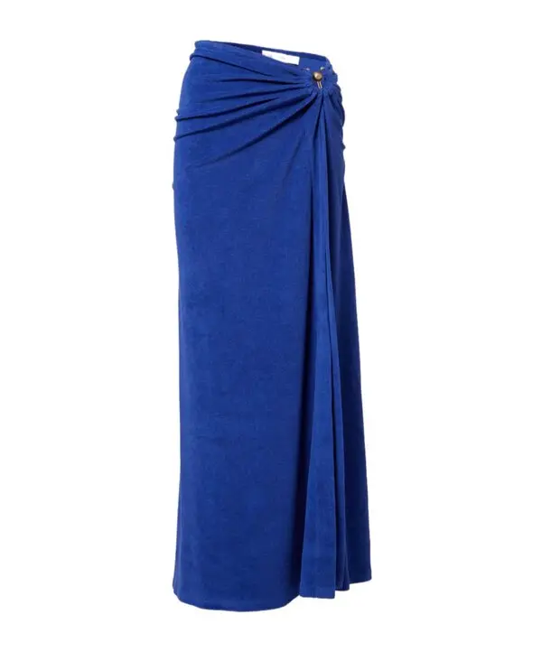 Christopher Esber Cotton-blend Terry Maxi Skirt - Blue