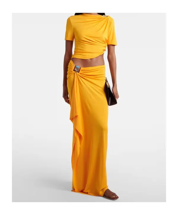 Christopher Esber Embellished Pleated Long Skirt