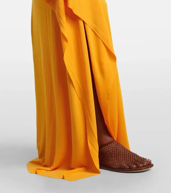 Christopher Esber Embellished Pleated Long Skirt