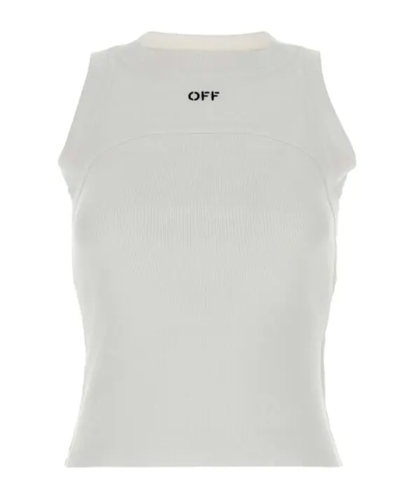 Off-White Crew-neck Tank Top - White