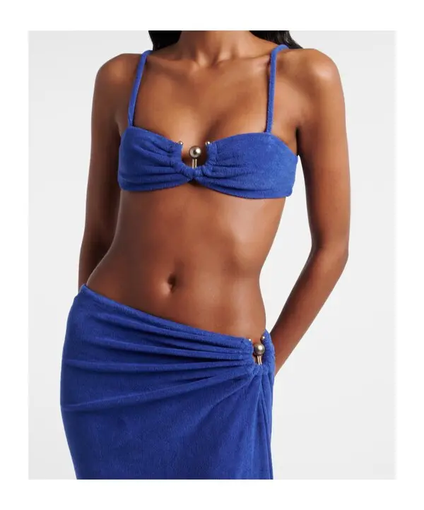 Christopher Esber Cotton Blend Terry Cloth Bra Top