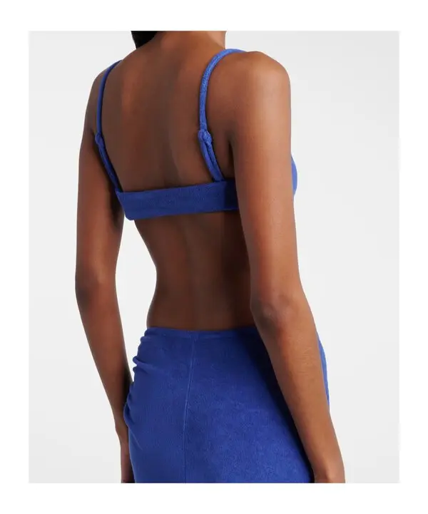 Christopher Esber Cotton Blend Terry Cloth Bra Top