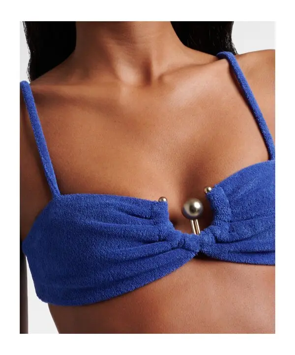 Christopher Esber Cotton Blend Terry Cloth Bra Top