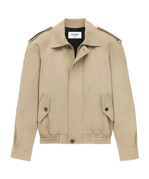 Saint Laurent Button Detailed Bomber Jacket
