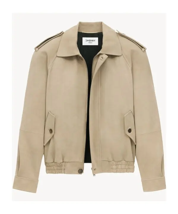 Saint Laurent Button Detailed Bomber Jacket