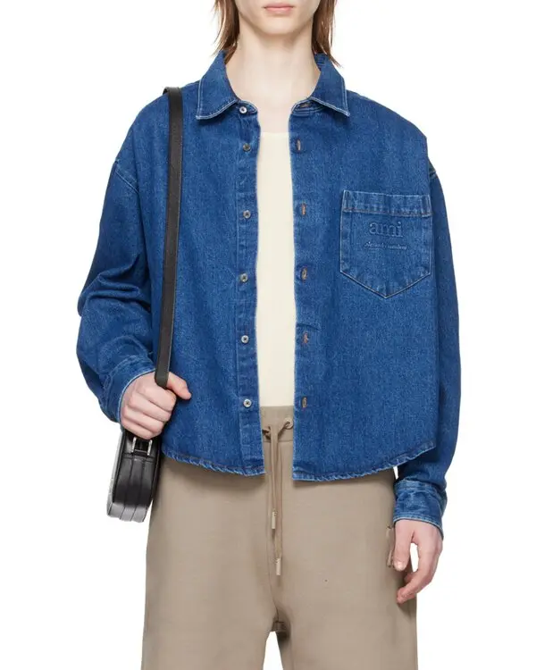 AMI Paris Button-up Denim Shirt