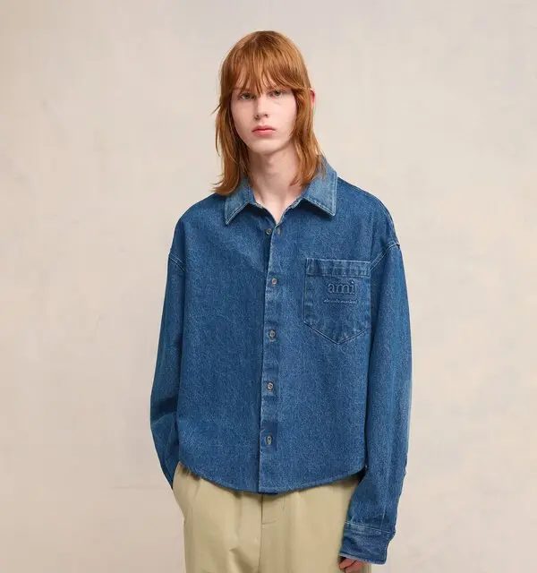 AMI Paris Button-up Denim Shirt