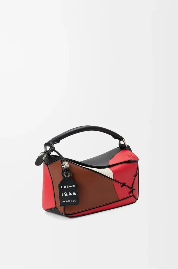 Loewe Small Lion Intarsia Puzzle Shoulder Bag