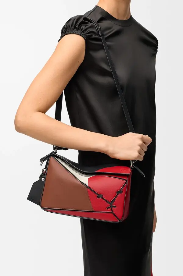 Loewe Small Lion Intarsia Puzzle Shoulder Bag