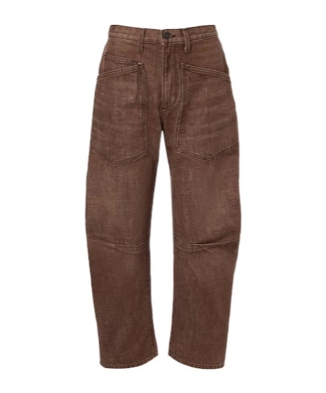 NILI LOTAN Belt Loop Jeans - Brown