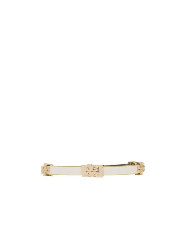 Tory Burch Eleanor Logo Plaque Bracelet - Nude