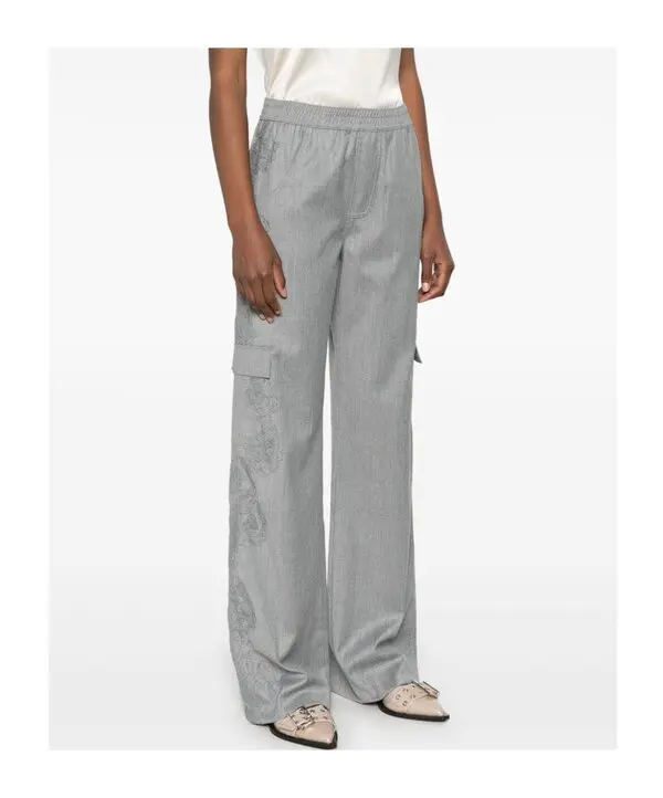 Ermanno Scervino Lace Embellished Cargo Trousers