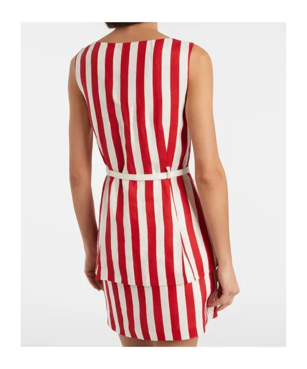 Posse Pamela Striped Linen Vest - No