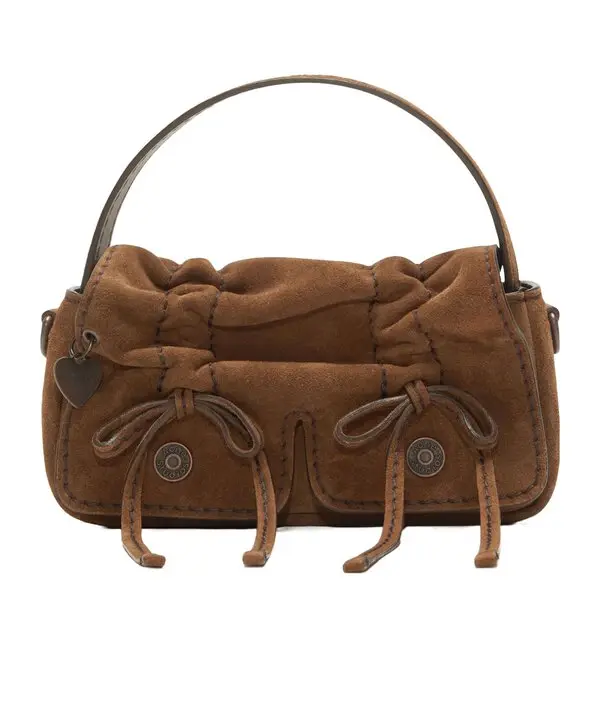 Acne Studios Micro Multipocket Suede Shoulder Bag